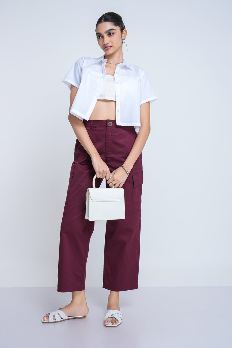 Cargo Pant - Burgundy