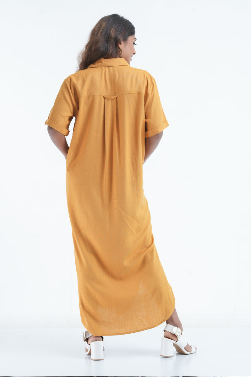 Summer Utility Midi - Mustard